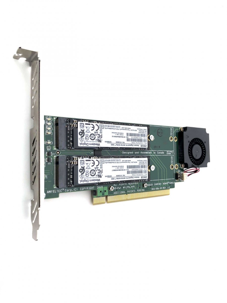 SQUID Carrier Board™ Family PCI Express Gen 3 Carrier Board for 4 M.2 ...